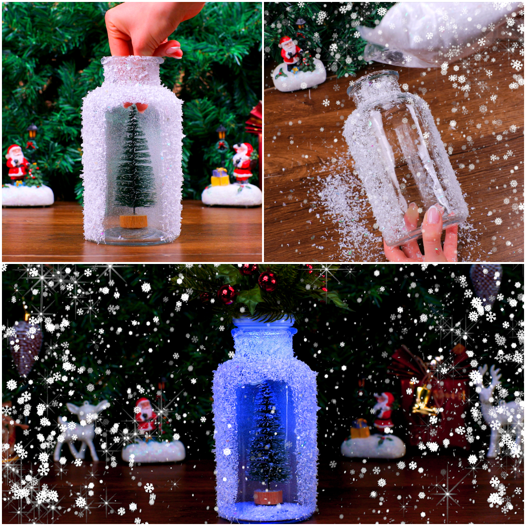 Crea il tuo mini mondo delle meraviglie invernale in una bottiglia ️🎄