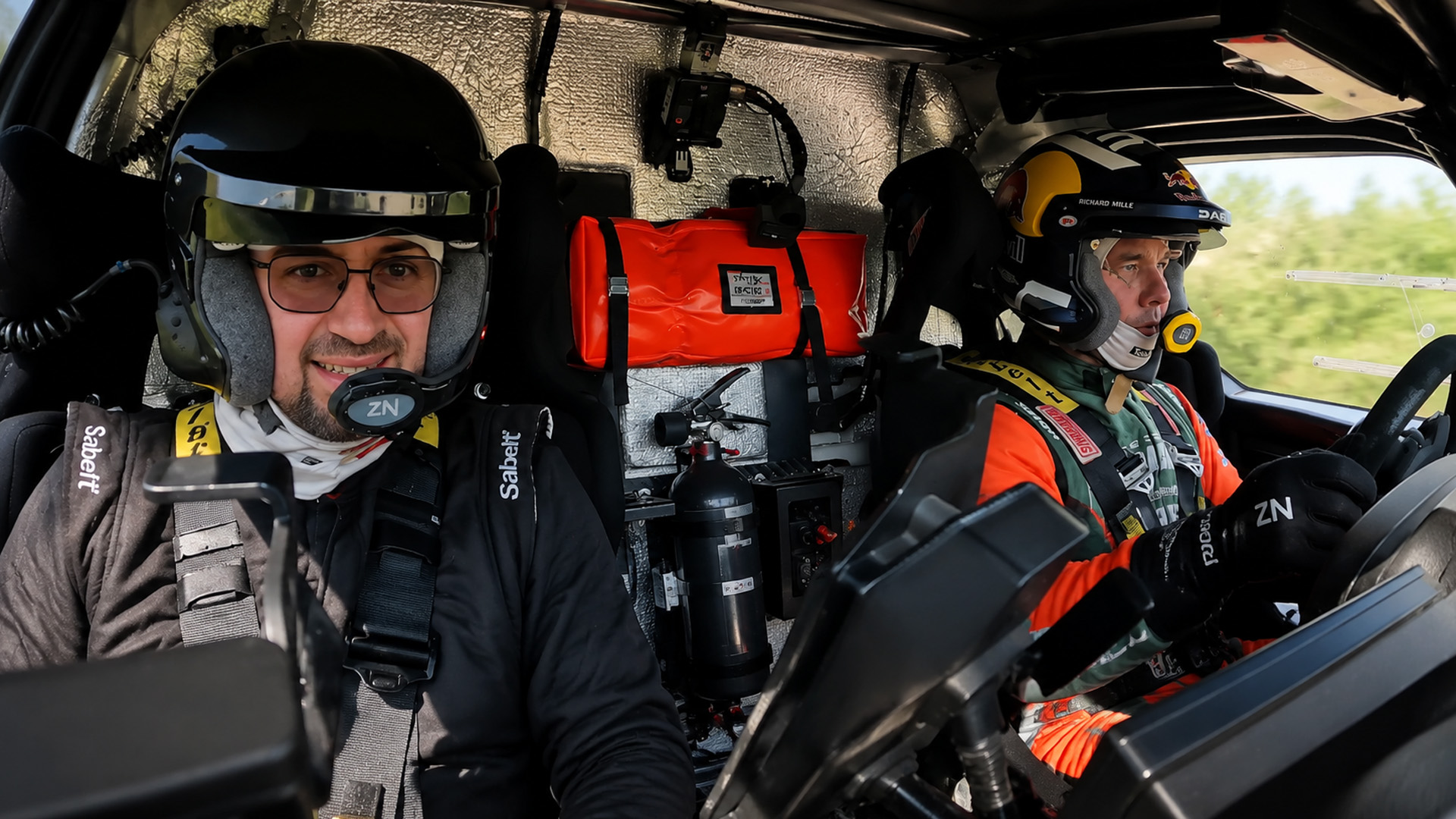 Professional rally driver scares me during fast off-road run