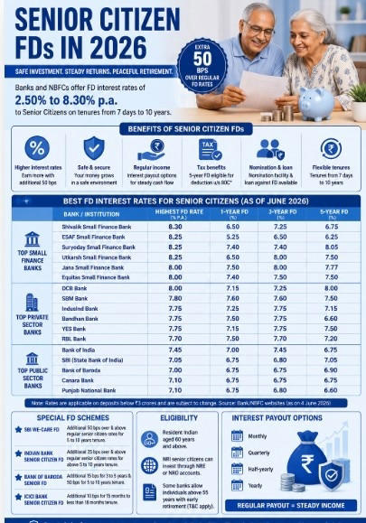 Senior citizen FDs in focus: Banks offer up to 8.30% interest rates ...