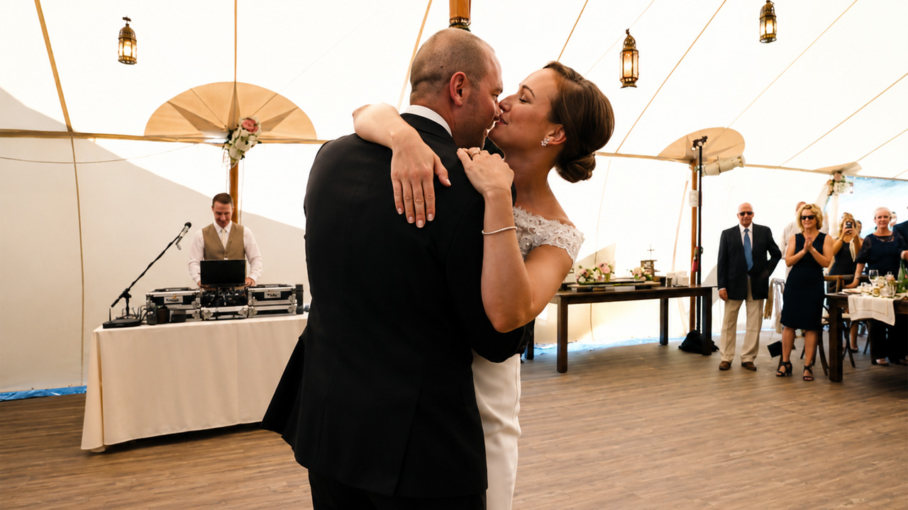 A vibrant wedding celebration with California influence