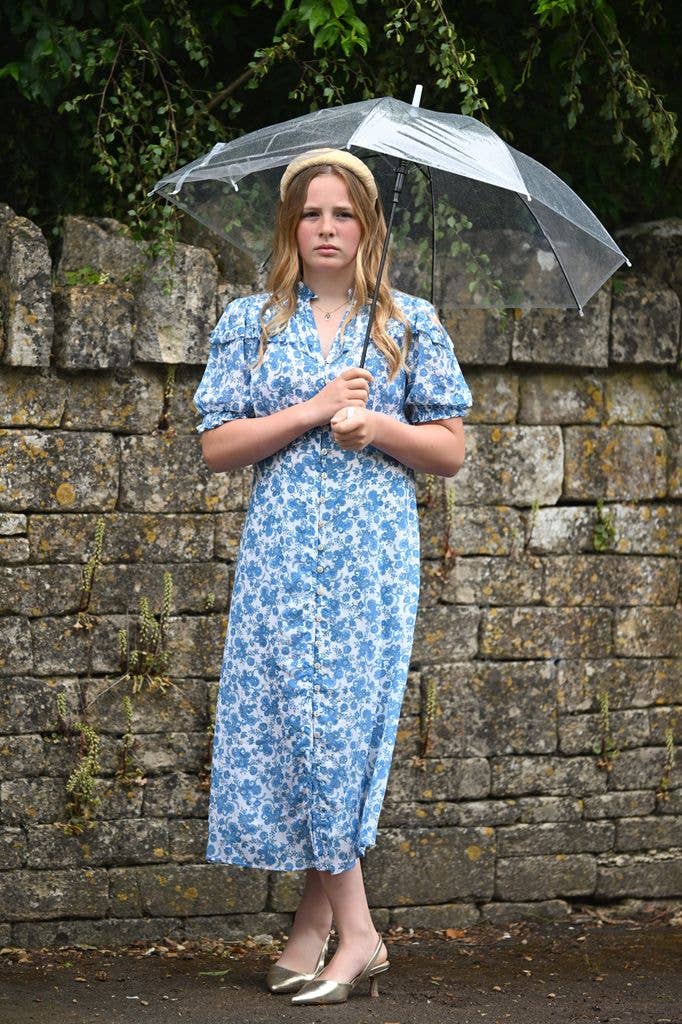 Lena Tindall wears a high street dress to her uncle Peter Phillips ...