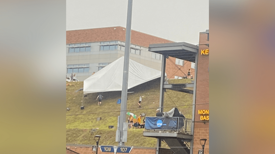 Multiple people injured after tent blows over at West Virginia ball park