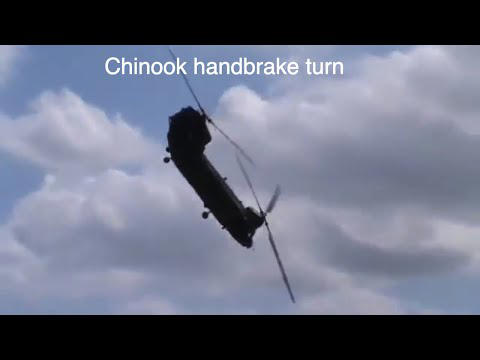 Wild video shows Chinook CH-47 performing a 'handbrake turn' while ...