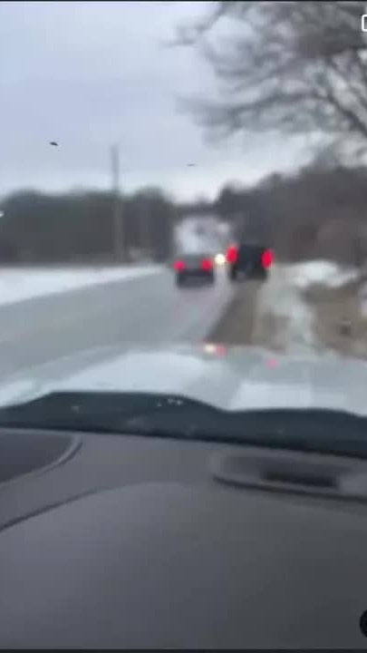 Cars Slide on Icy 58 Highway in Pleasant Hill