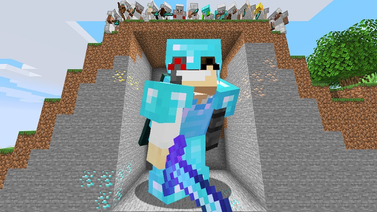 Minecraft manhunt but I was secretly giant