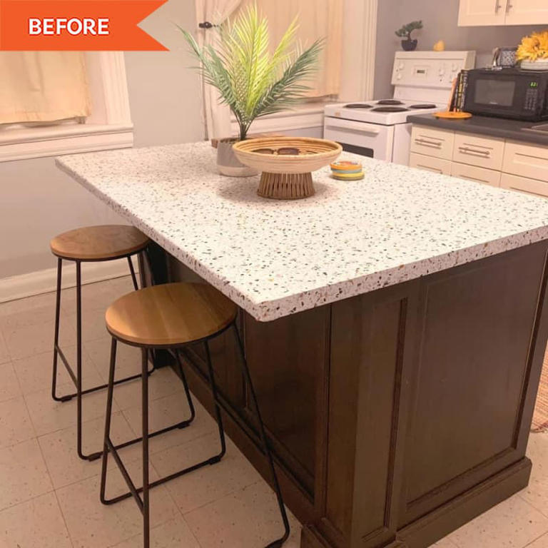 A jaw-dropping kitchen redo only used paint and peel-and-stick paper