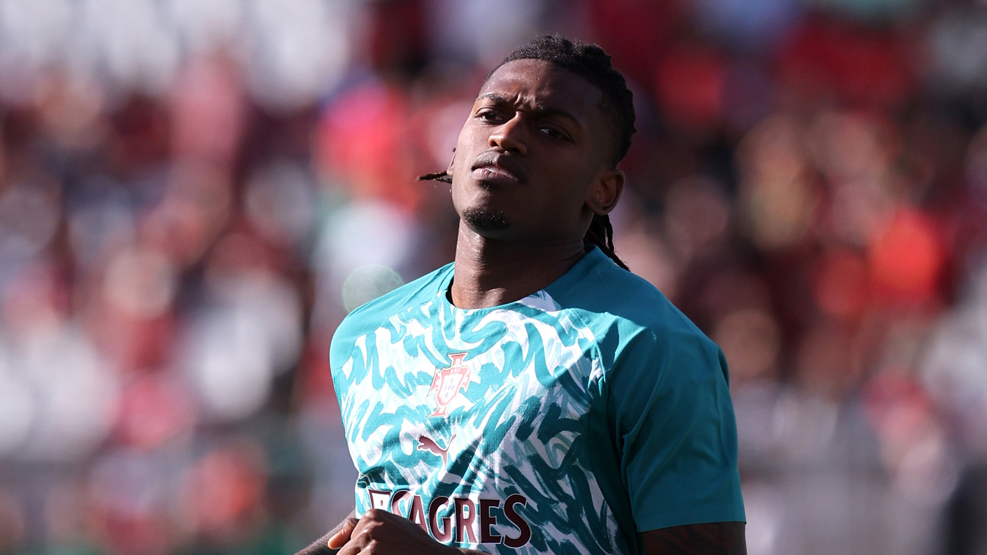 Portugal's Rafael Leão sent off for punching in World Cup warmup win ...