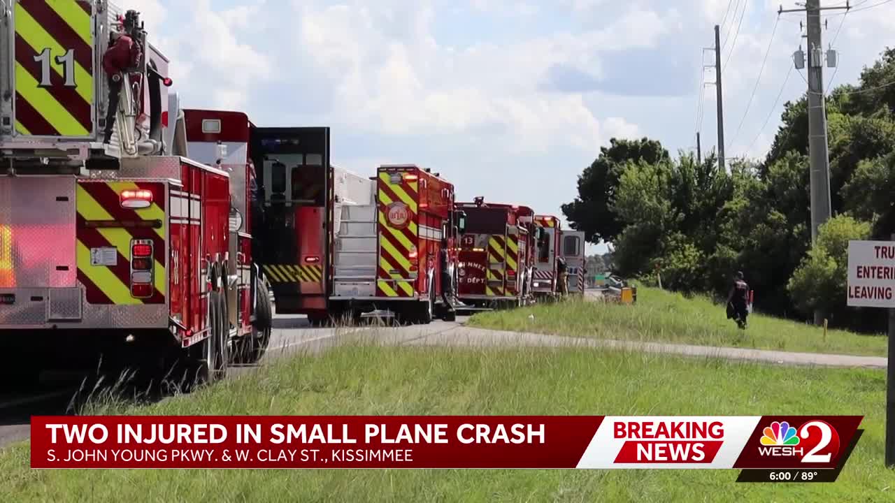 2 hospitalized after small plane crashes in Kissimmee, police say