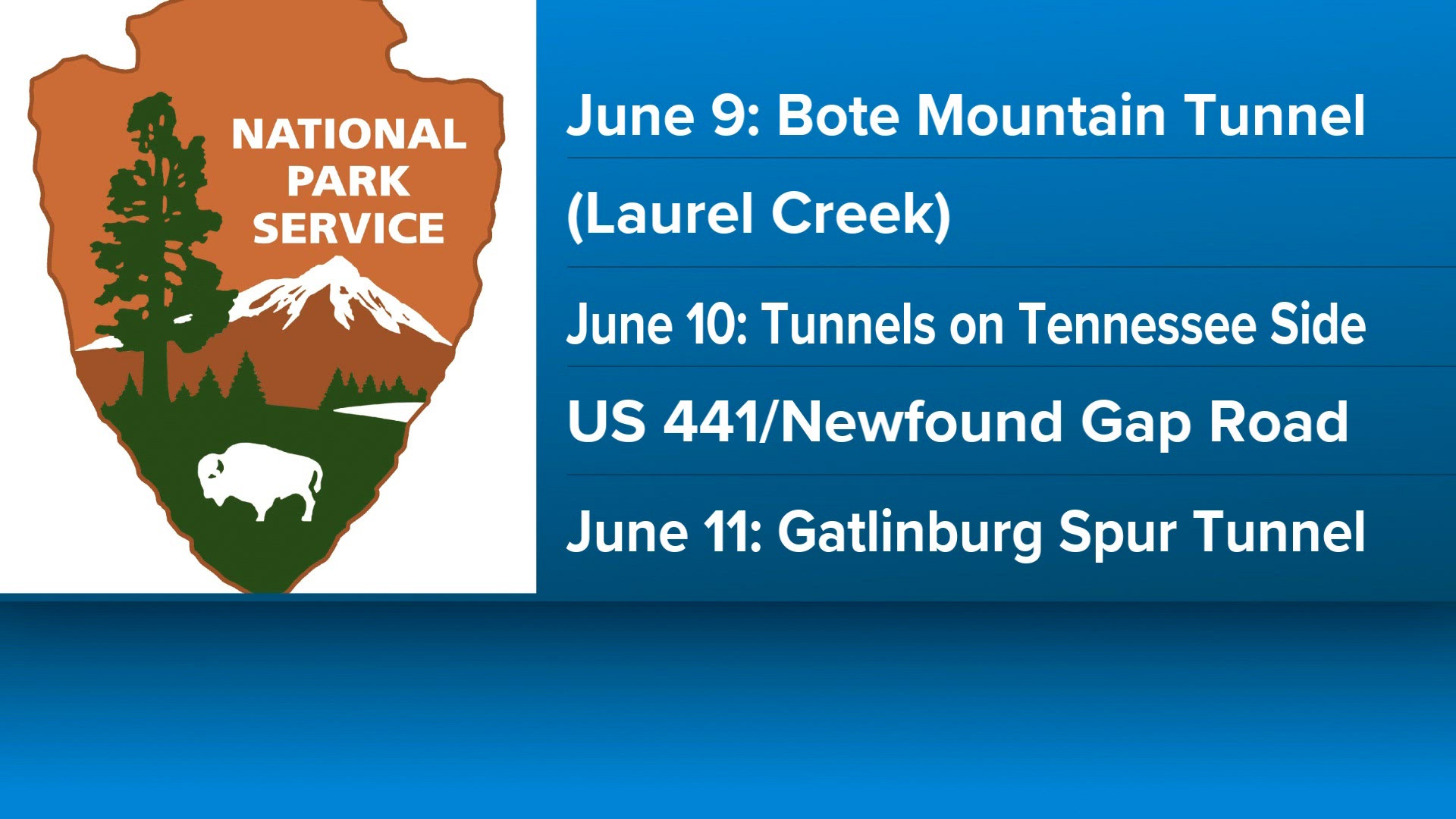 Great Smoky Mountains National Park traffic warning due to bridge ...
