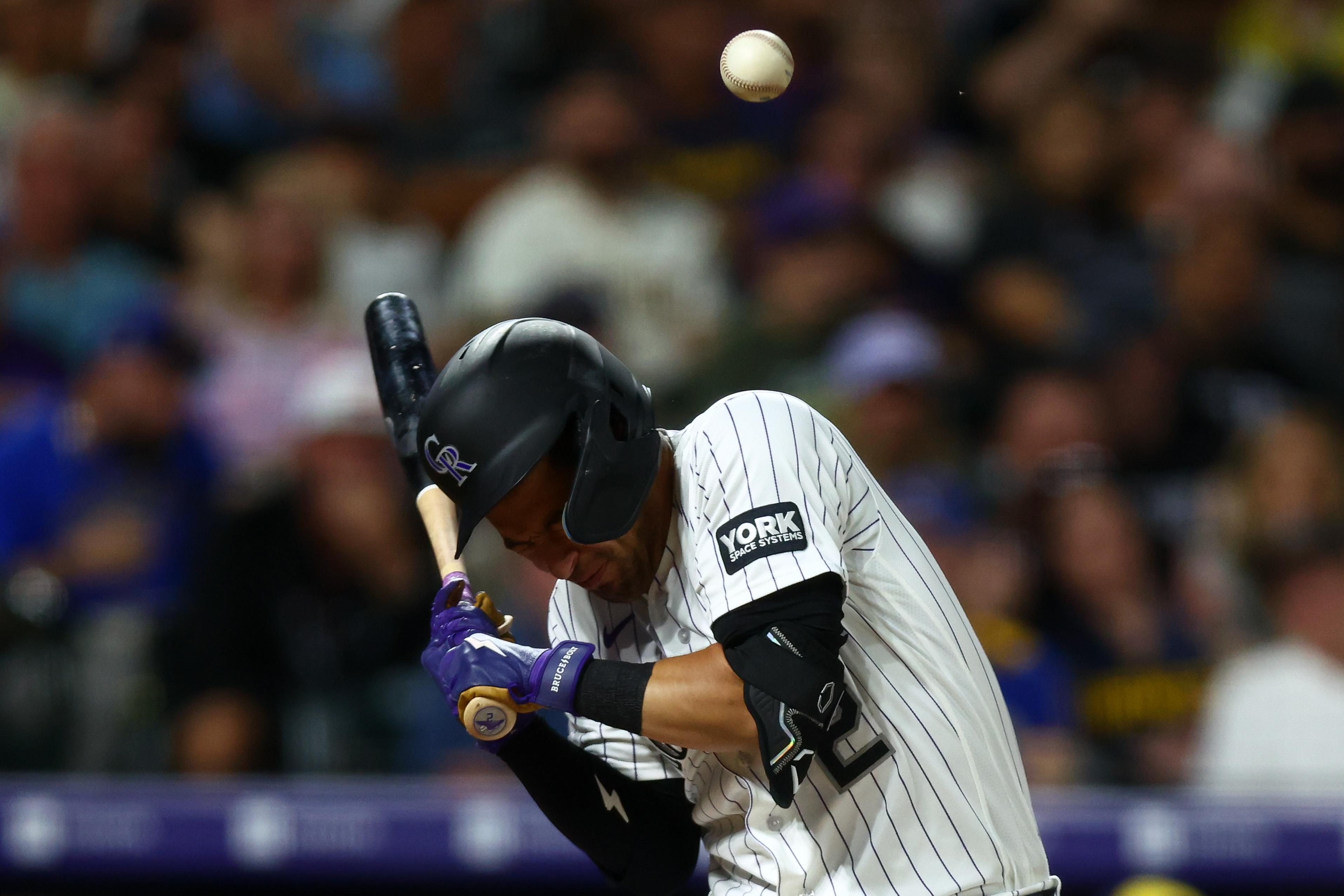 Tyler Freeman exits Rockies-Brewers game after being hit in head