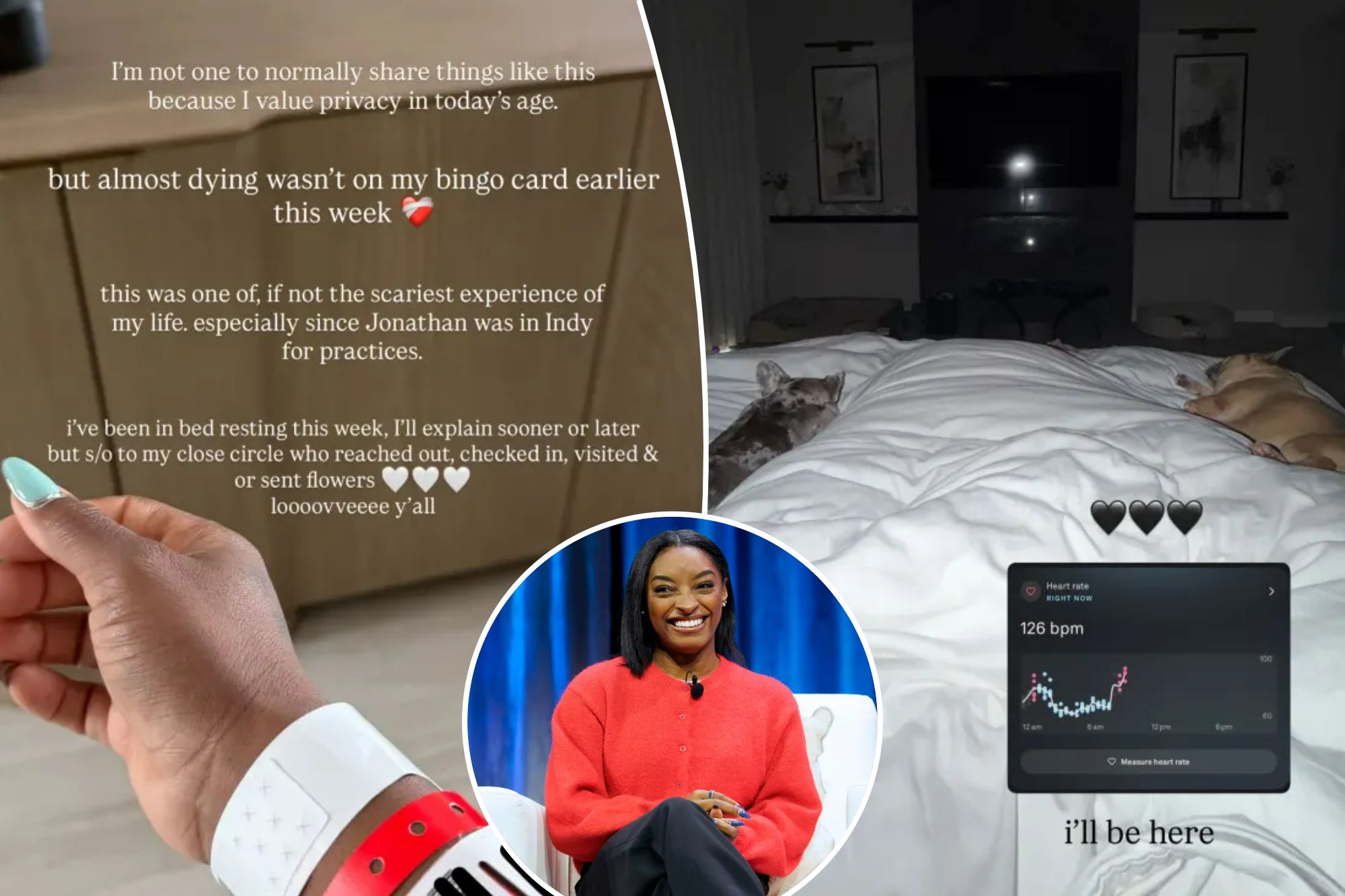 Simone Biles reveals terrifying health update: 'Almost dying wasn't on ...
