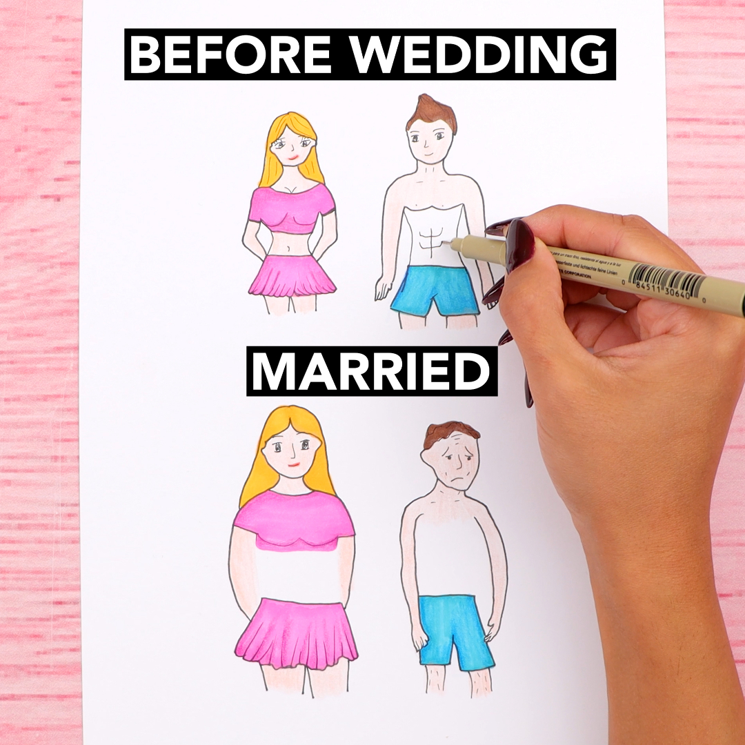 What happens to couples after the wedding 😂