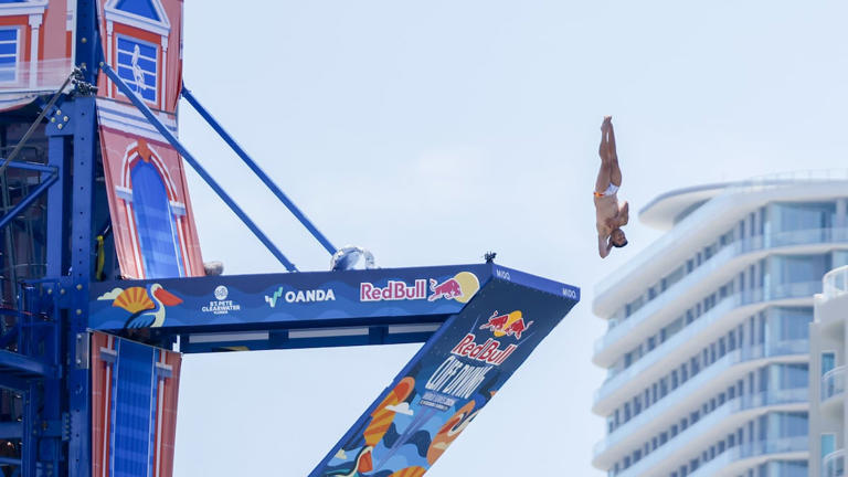Scenes from the Red Bull Cliff Diving takeover of St. Pete Pier