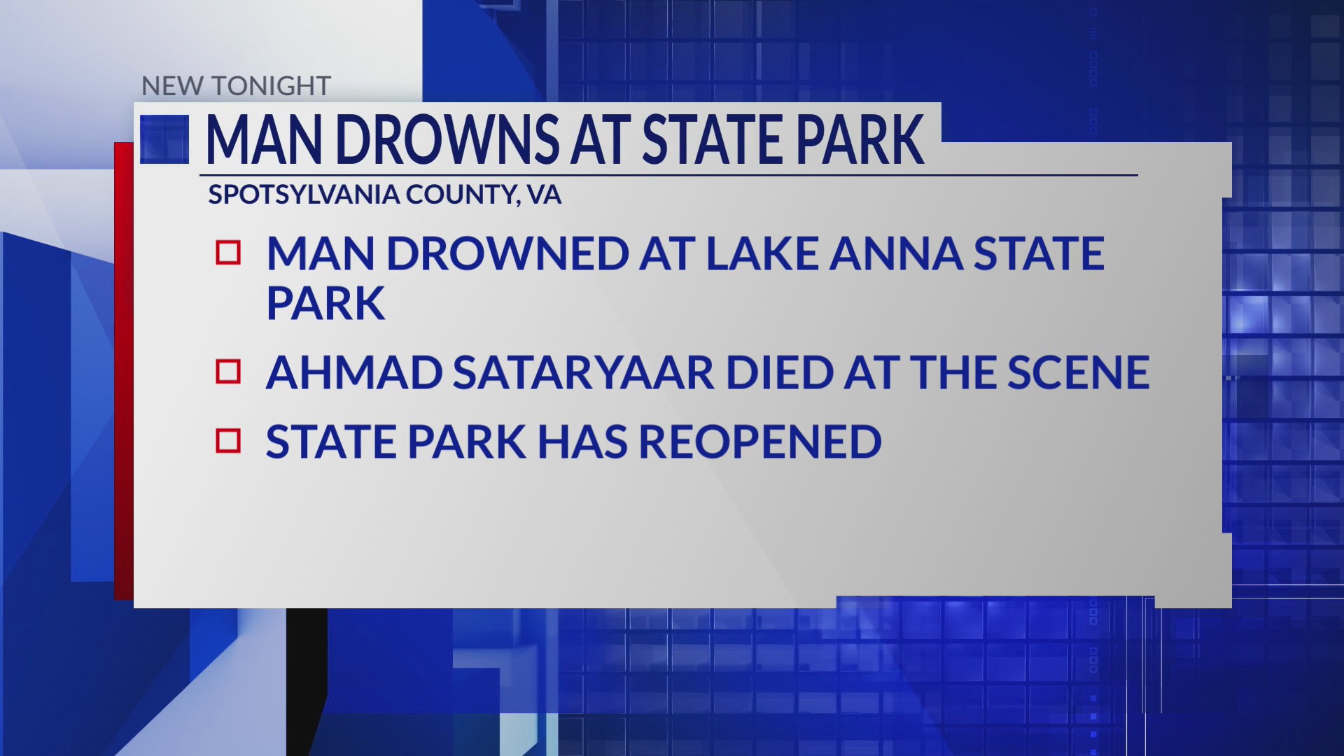 Falls Church man drowns at Lake Anna State Park in Spotsylvania County ...