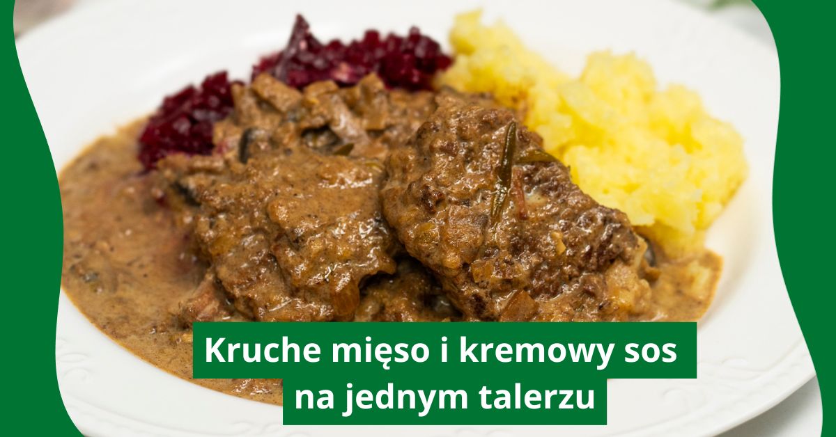 Bitki wołowe w kremowym sosie pieczarkowym. Smakują jak u mamy