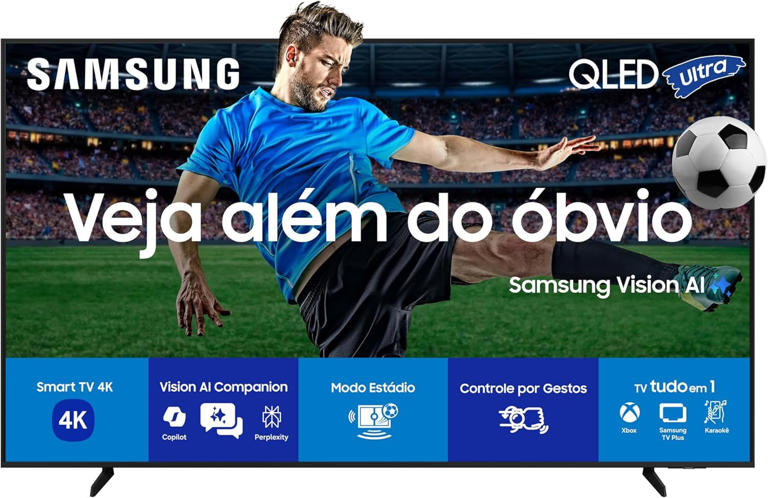 Oferta 6.6: Smart TV Samsung Vision AI TV 50" QLED 4K aparece R$ 200 ...