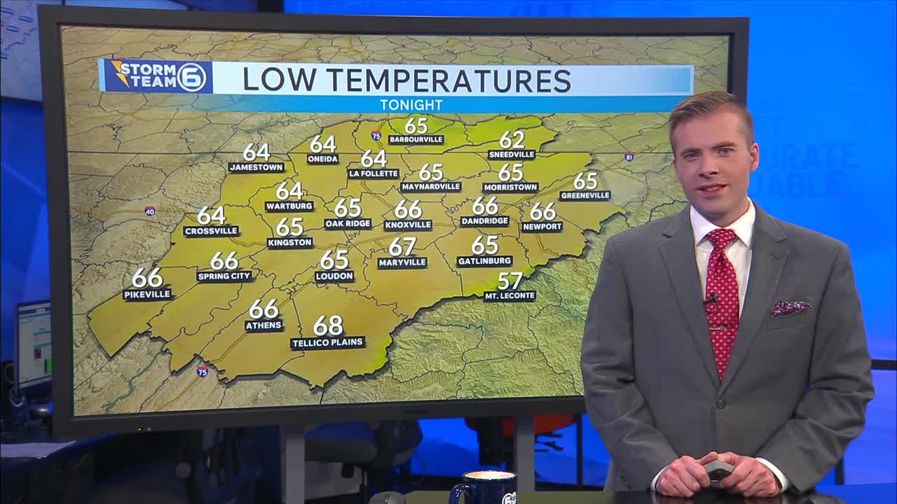 Humidity increases tonight leading to rain chances Sunday