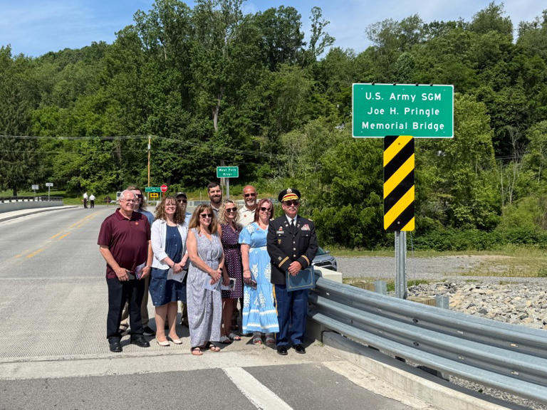 Bridge dedicated in Weston honors Sergeant Major Joe Harold Pringle