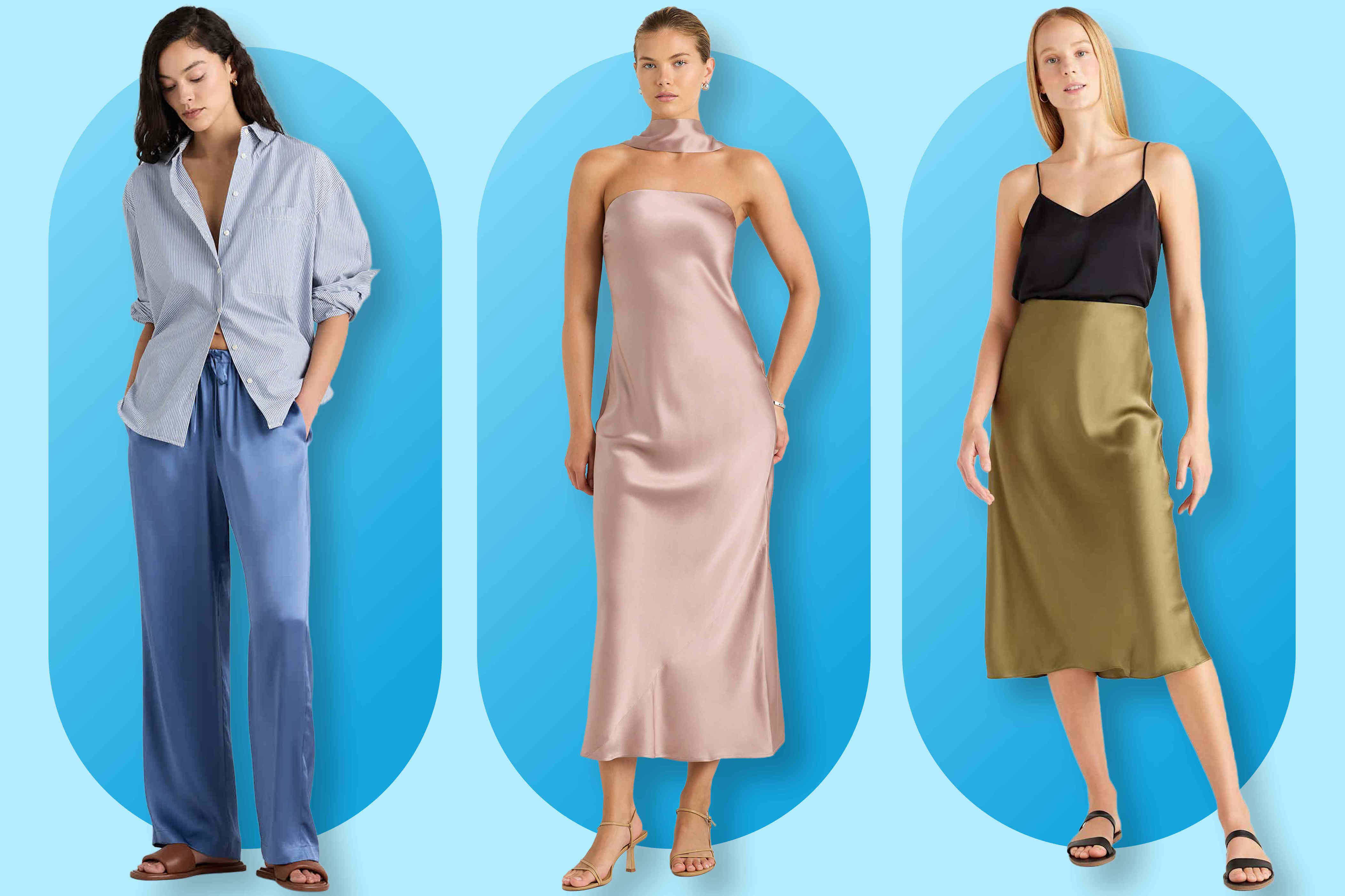 These expensive-looking silk pants, dresses, and skirts lived up to the ...