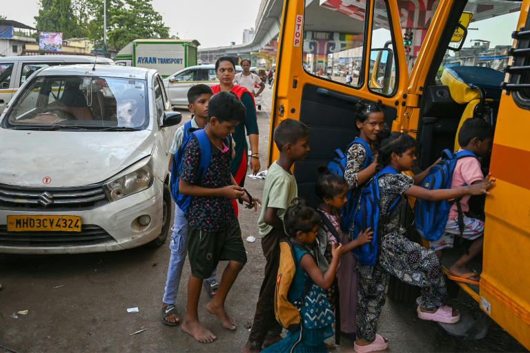 India flyover school offers lifeline to street children