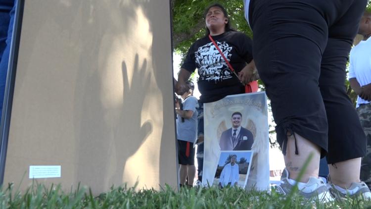 6 months after mass shooting, victim's mom joins Stockton march for peace