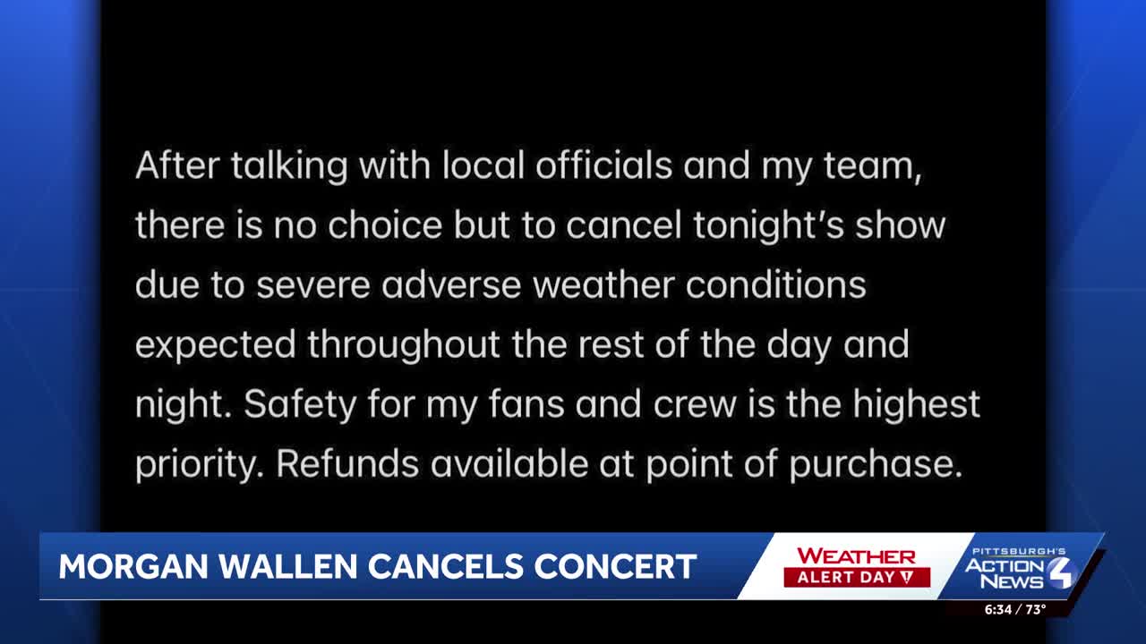 Morgan Wallen cancels second sold-out show in Pittsburgh due to weather ...