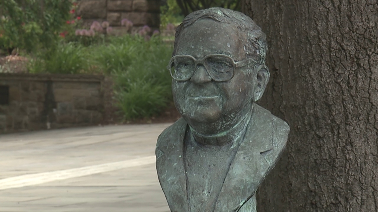 Former University of Scranton president honored with sculpture unveiling