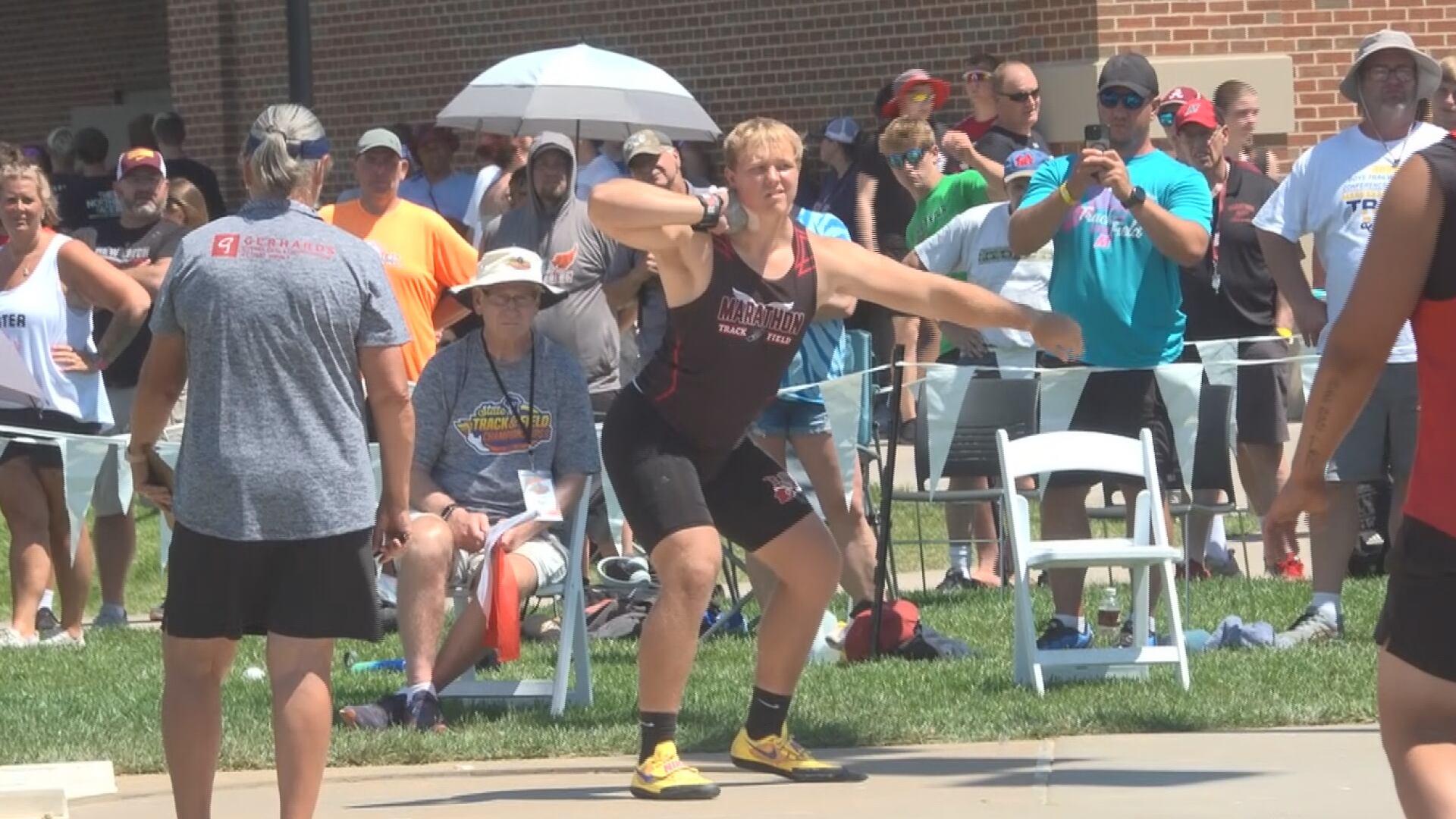 Marathon thrower breaks own record twice at state tournament