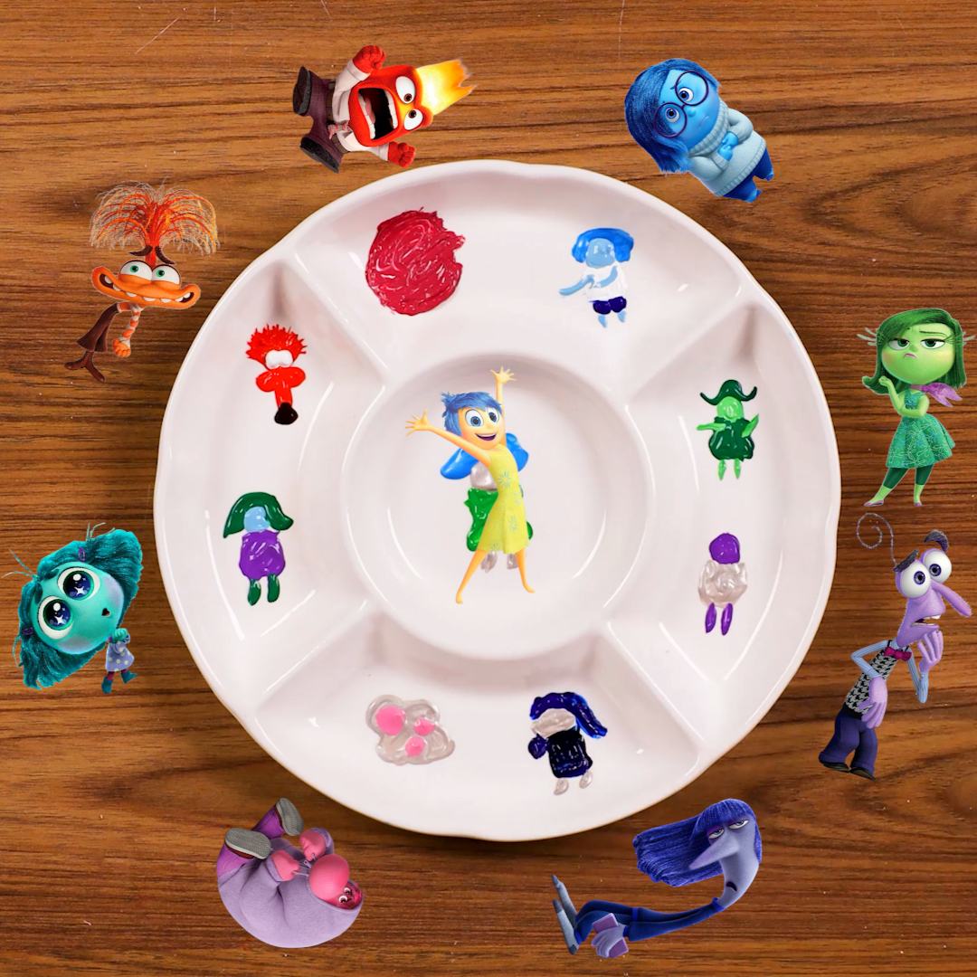 Satisfying color mix with Inside Out characters! 🎨🤩