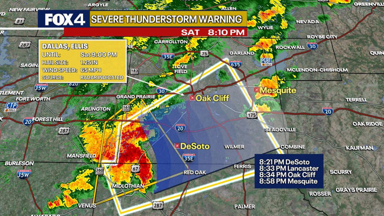 Dallas weather: Warnings issued for Dallas-Fort Worth area as strong ...