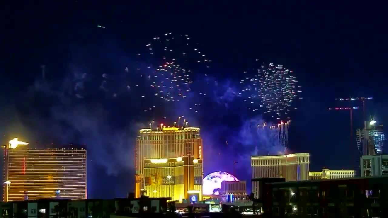 America 250 fireworks light up the Las Vegas Strip