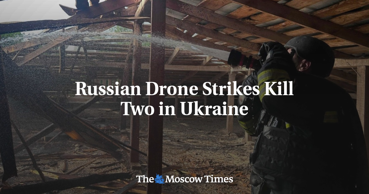 Russian drone strikes kill two in Ukraine