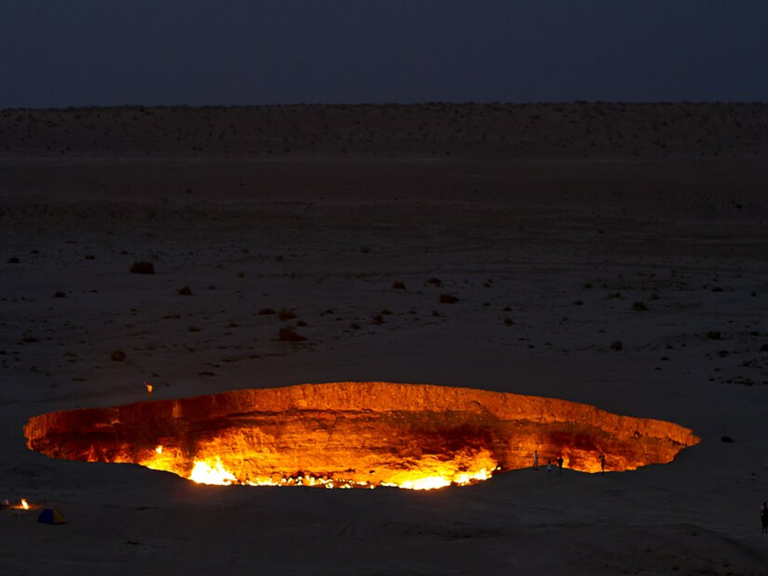 In 1971, Soviet drilling may have created the burning crater now called ...