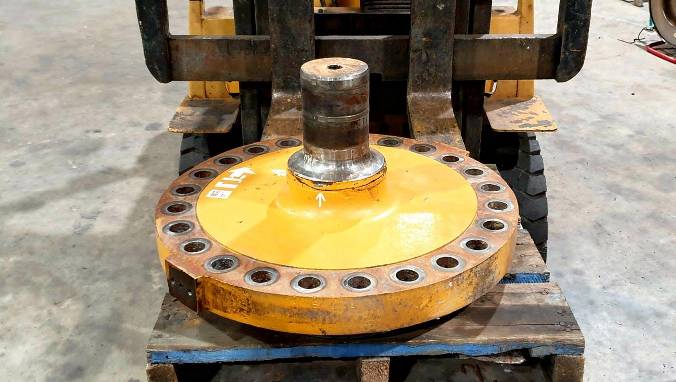 This dump truck suspension part needed serious surgery