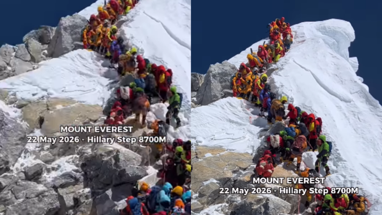 ‘Traffic on Mount Everest’: Viral video shows a choked Everest ...