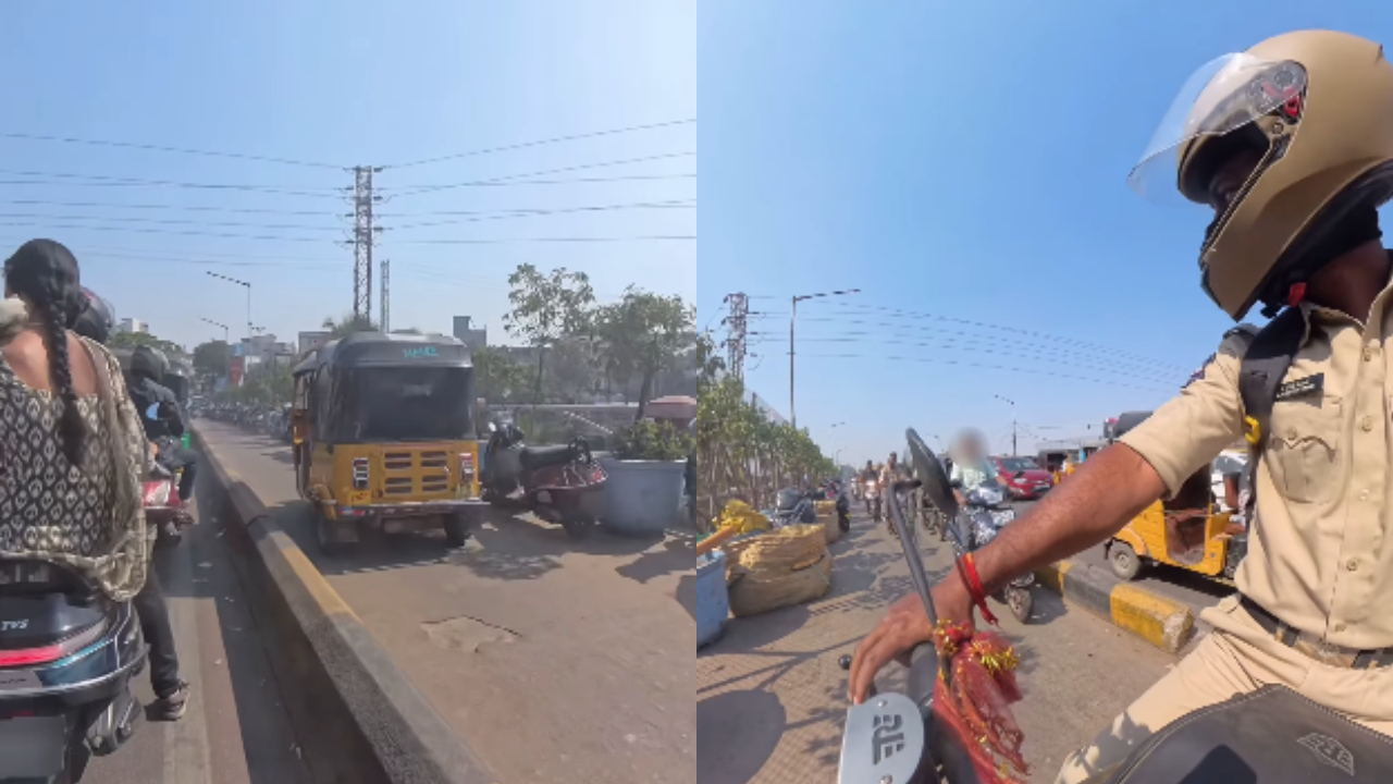 Video: Cop teaches lesson to commuters driving on footpath the hard way ...