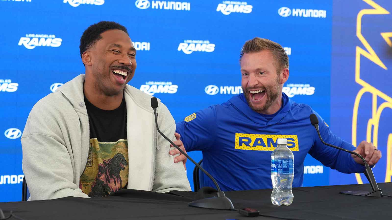 Rams’ Myles Garrett opens up about Aaron Donald return from retirement ...