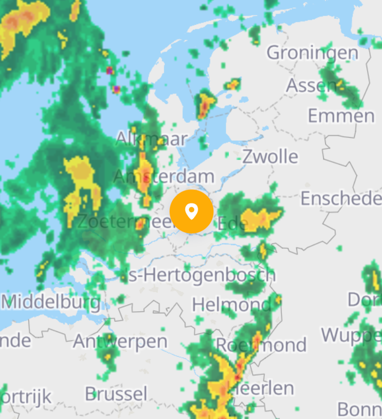 Waarom regent het terwijl de regenradar zei dat het droog zou blijven?