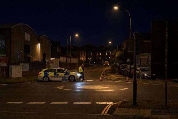 Woman in her 20s suffers serious leg injury in motorbike and car crash