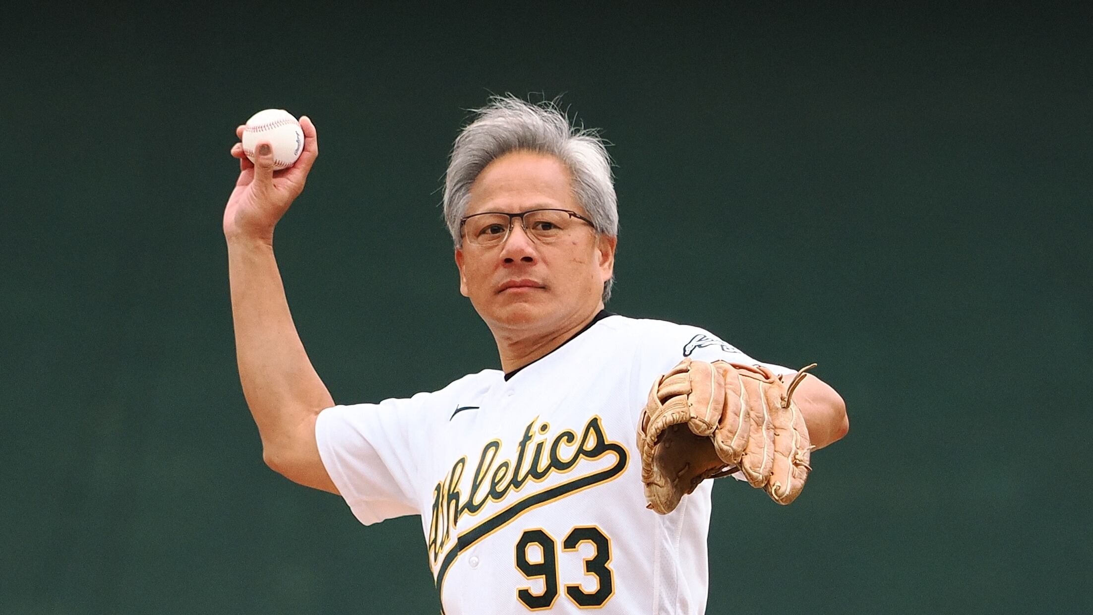 NVIDIA CEO Huang's 93 KBO first pitch