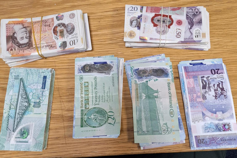 Police in Larne seize large amount of cash and suspected class B drugs