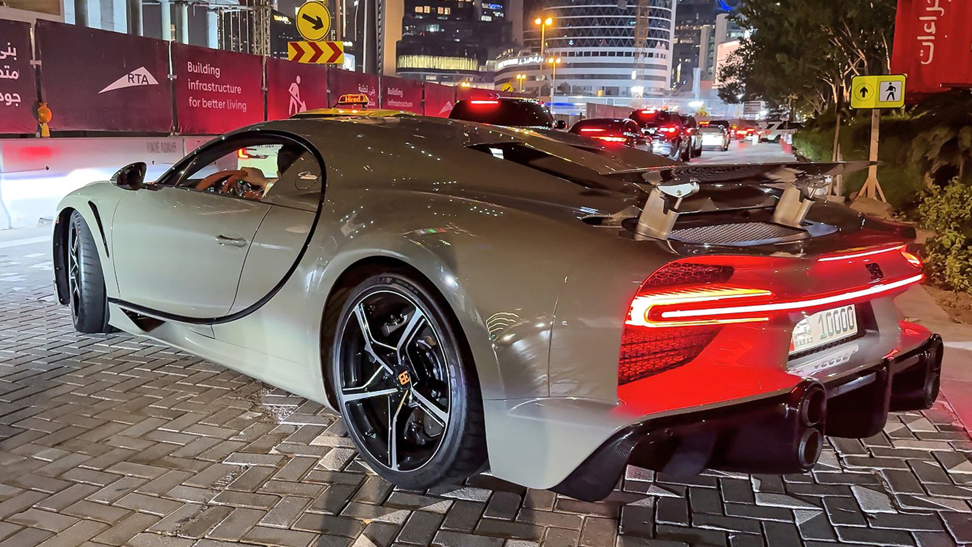 A $4 million Bugatti Chiron Pur Sport on the roads of Dubai