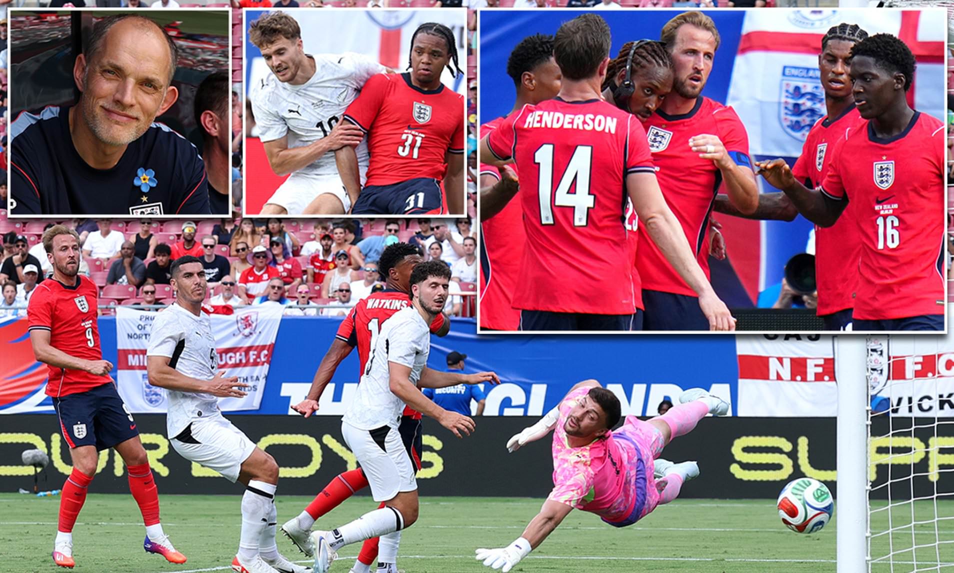 England cope with US heat and avoid injury on poor pitch as fans begin ...
