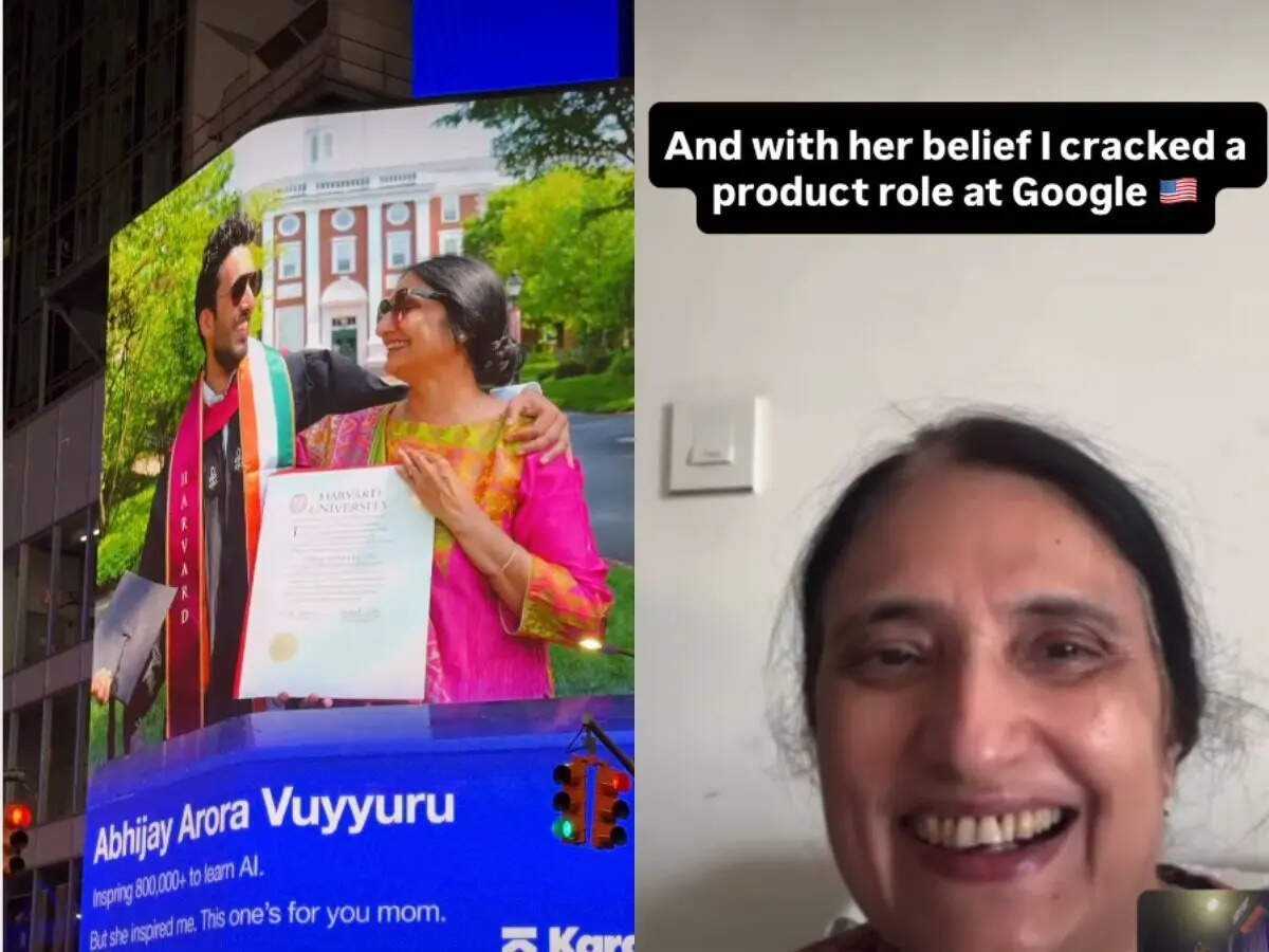 Indian techie working at Google honours mother with Times Square ...