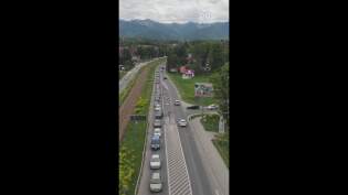 Zakopianka/ turyści wracają z długiego weekendu pod Tatrami; tworzą się ...