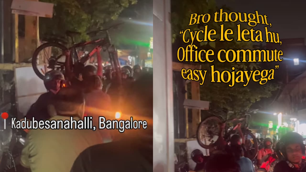 Bengaluru deserves better: Viral video shows cyclist carrying bicycle ...