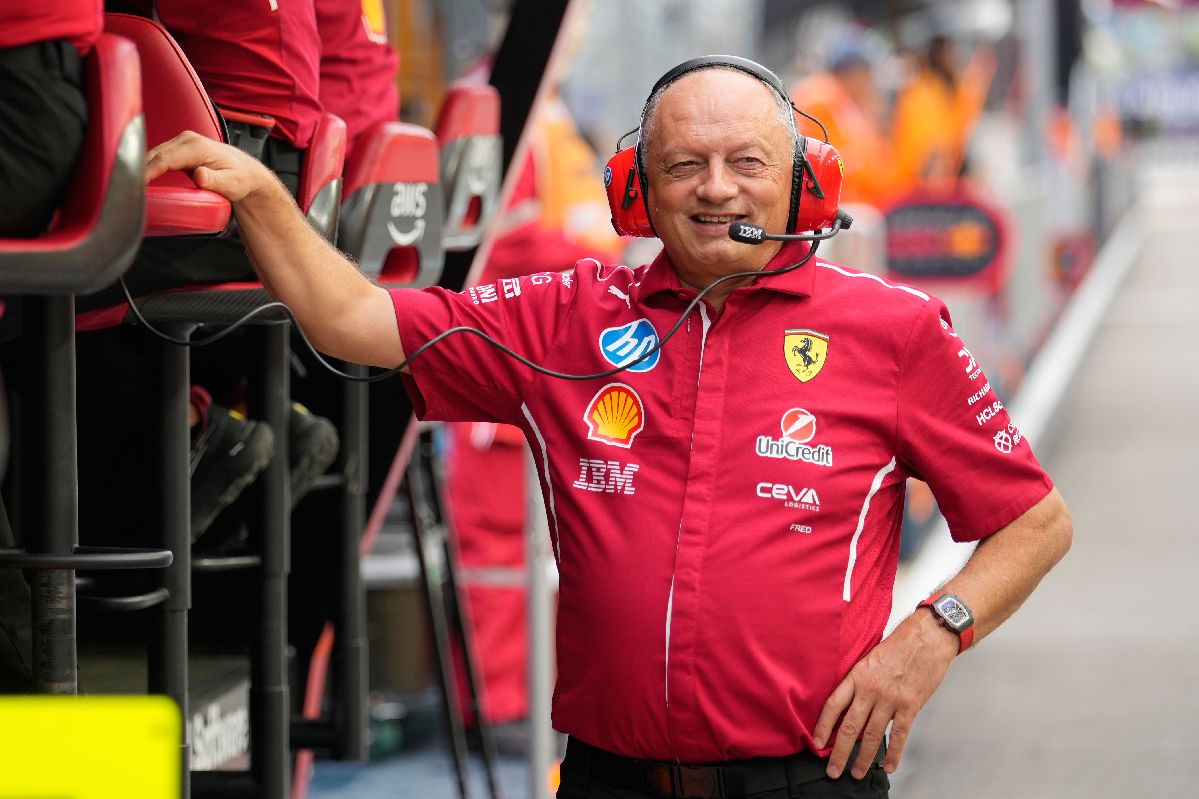 Ferrari team principal Fred Vasseur back at the track for Monaco Grand ...