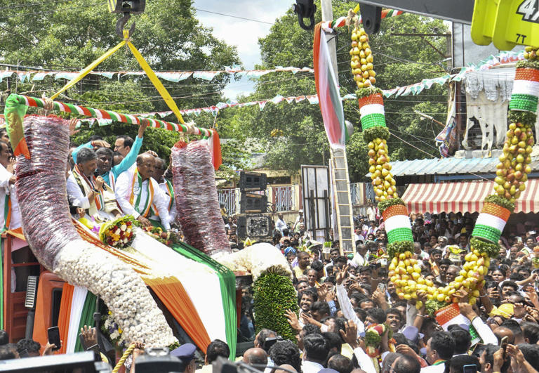Shivakumar visits his Kanakapura constituency first time as CM ...