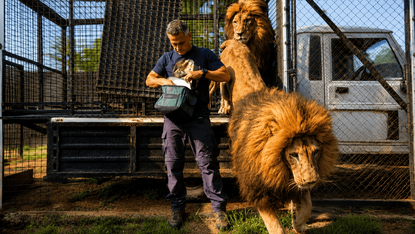 A rare lion treatment after 27 years