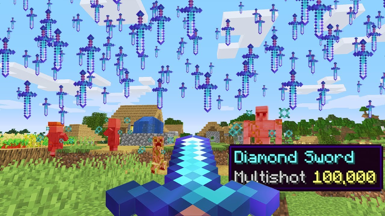 I put multishot 100000 on a sword and this happened